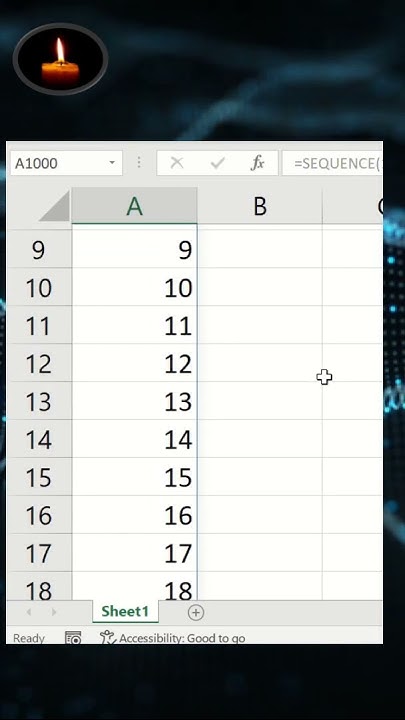 Excel Tutorial Fast Way To Create Sequential Numbers 1 To 1000 Youtube