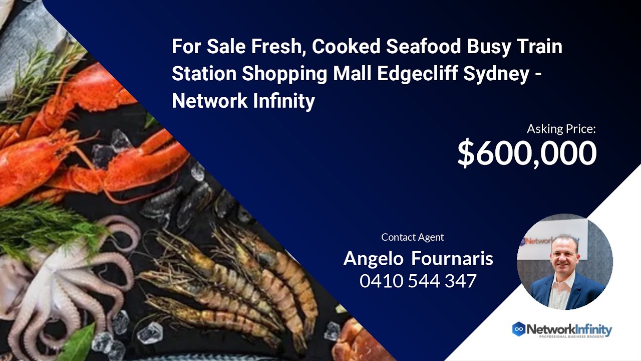For Sale Fresh, Cooked Seafood Busy Train Station Shopping Mall ...
