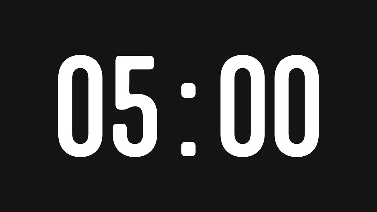 5 Minute Countdown Timer - 4k 21:9 - YouTube