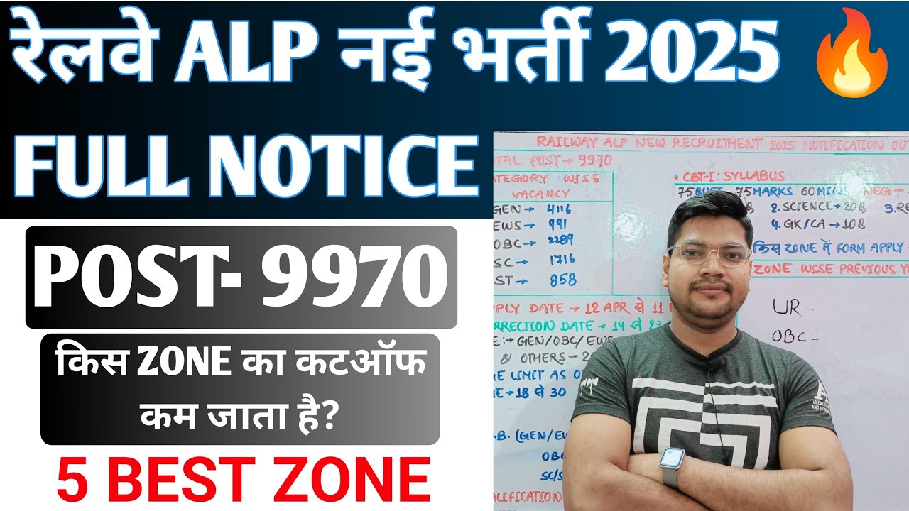 Railway Alp Full Notification Out | Alp Form 2025 किस Zone मे अप्लाई ...