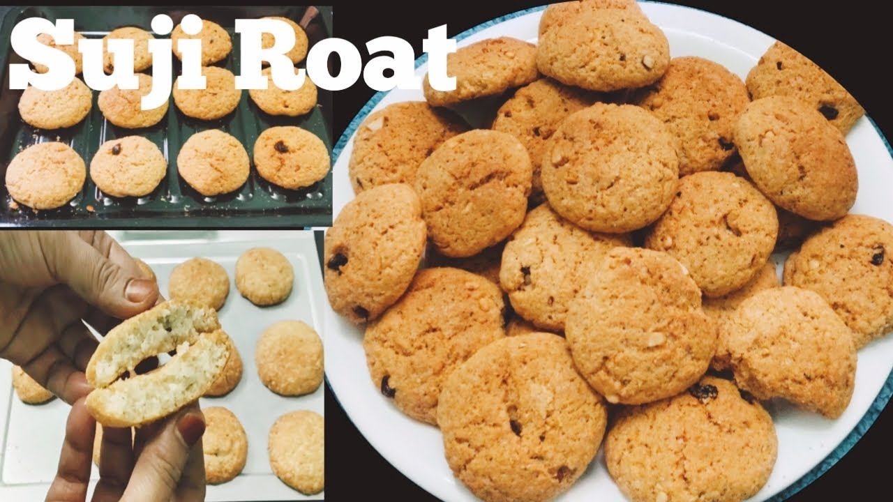 Bakery Style Suji Cookies | Roat Cookies Recipe | सुजी बिस्किट रेसिपी ...
