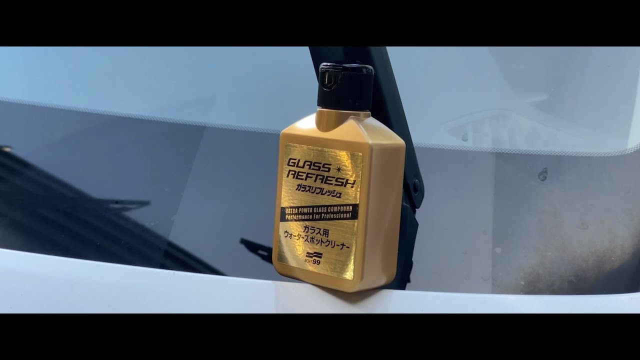 SOFT99 Glass Stain Cleaner — очистка стекла от водного камня - YouTube