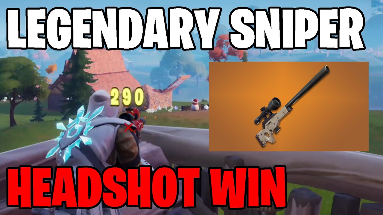 Fortnite Legendary Bolt Action Sniper Rifle 290 head shot Victory ...