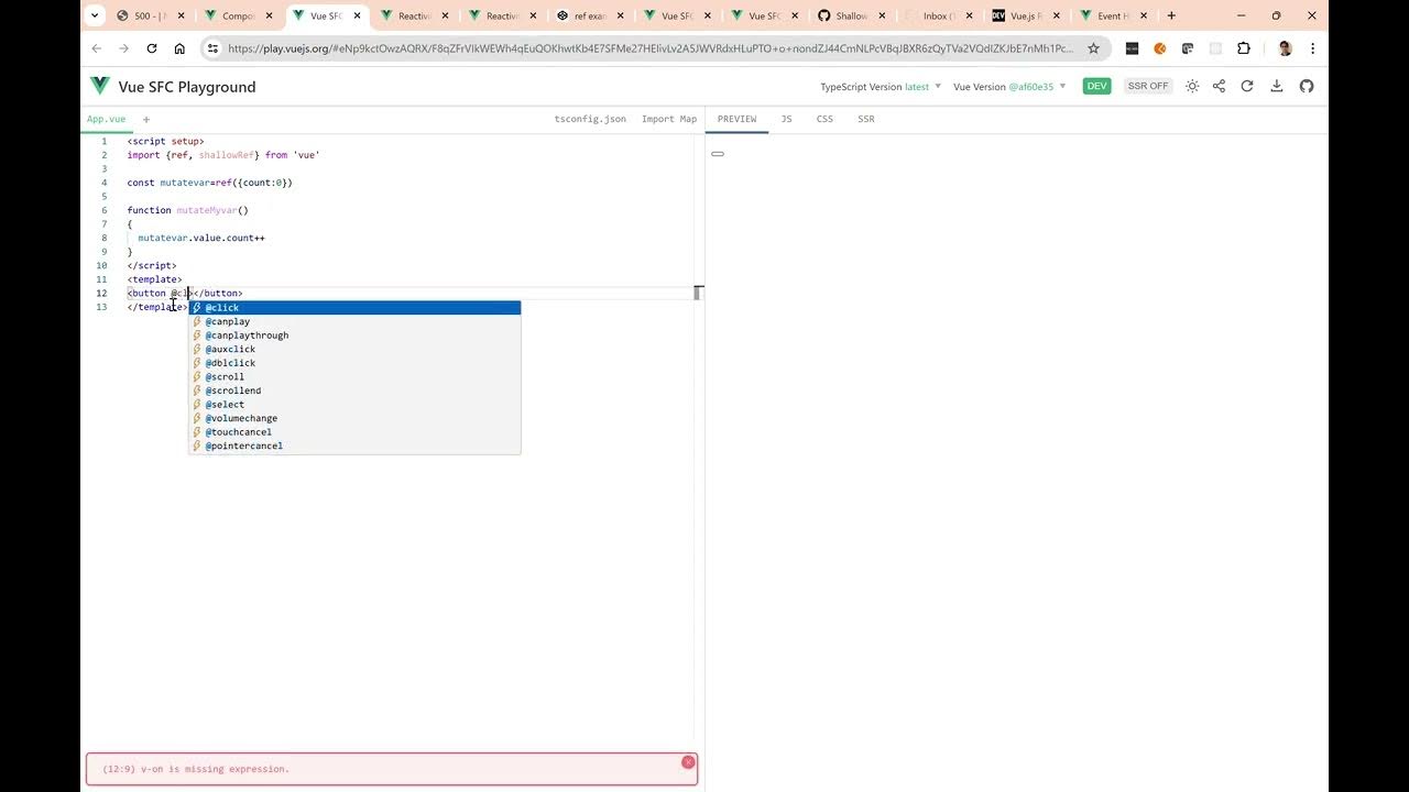 VueJS under 5: ref vs shallowRef - YouTube