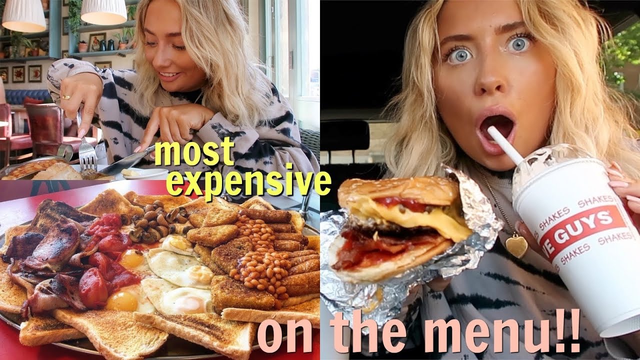 ONLY eating the most EXPENSIVE meal on the menu!! | Saffron Barker ...
