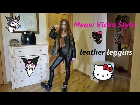 Leather Leggins Girl Style - YouTube