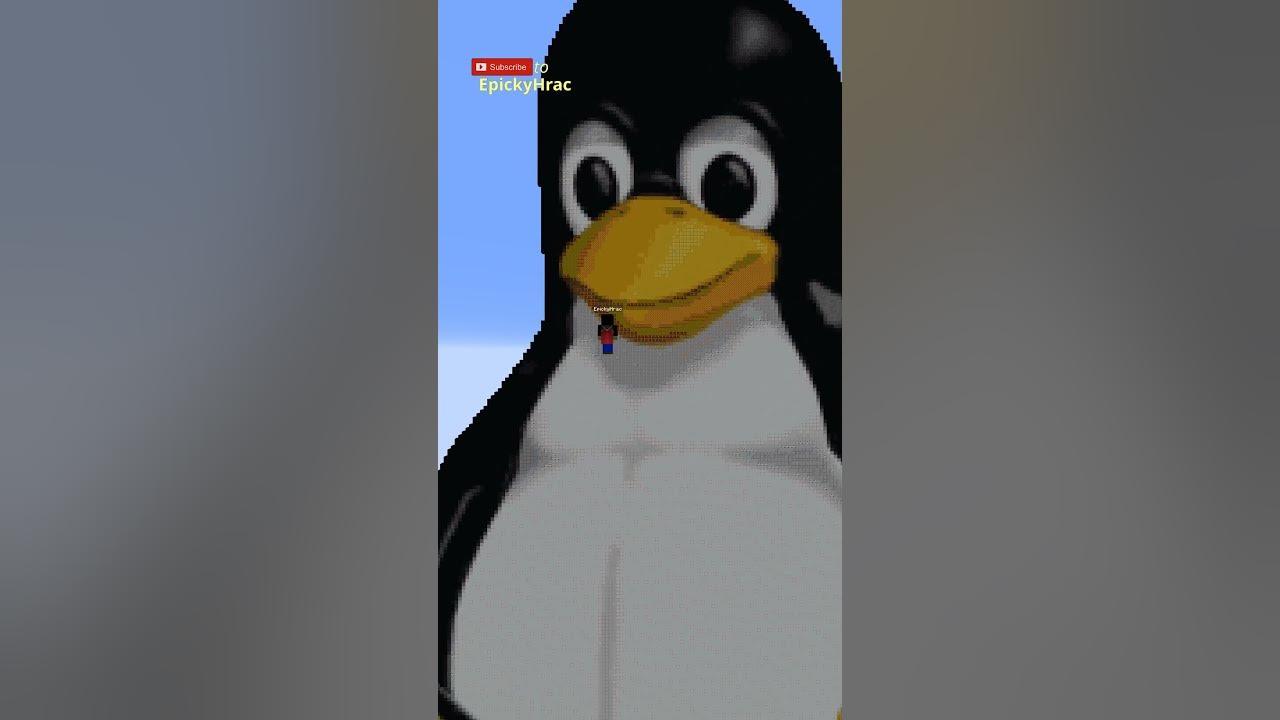 GNU/Linux Tux (Mascot) in Minecrafter World - YouTube
