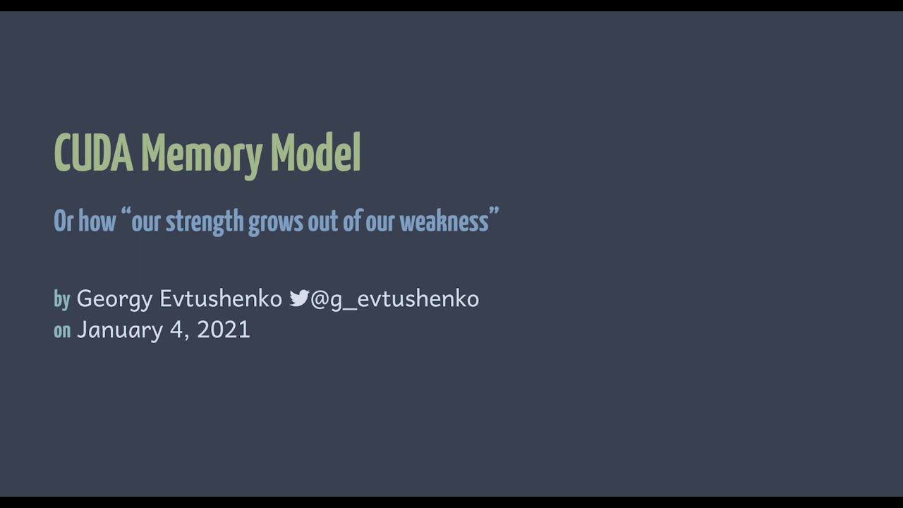 CUDA Memory Model - YouTube