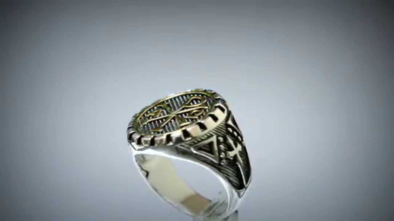 Masonic Knights Templar Sterling Silver 18K Gold Pld Chi Rho Alpha ...