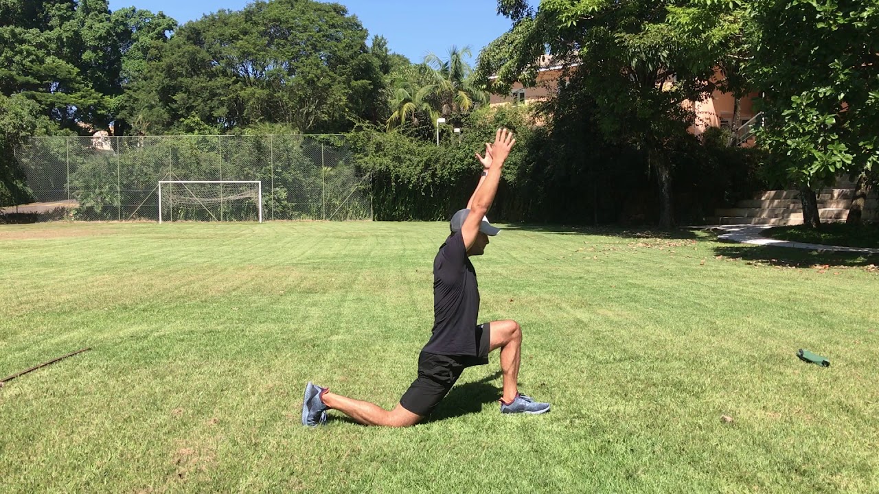 Half Kneeling Hip Flexor + Hamstring Strech w Reach - YouTube