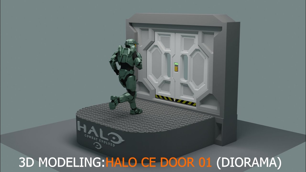 3D Modeling: Halo CE (Door 01) - Diorama Concept - YouTube