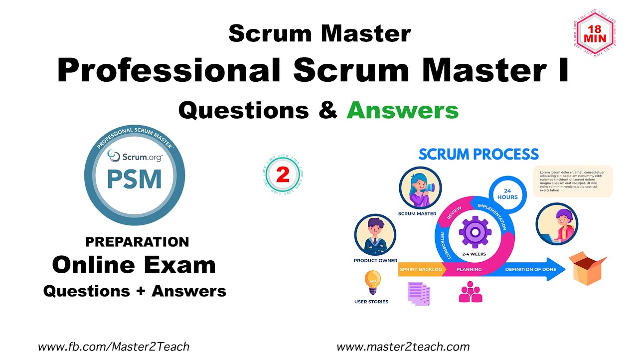 Professional Scrum Master PMS 1 - 50 Questions & Answers - 2 - YouTube