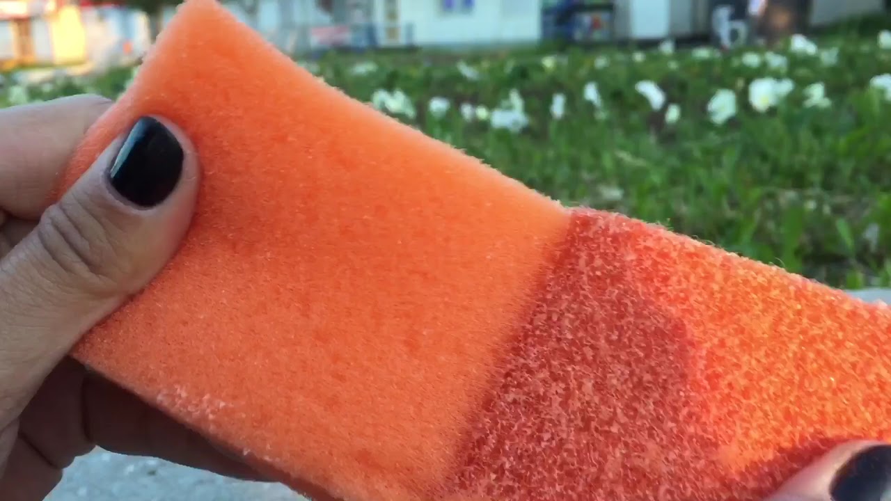 ASMR SPONGES | Dry ripping kitchen sponge on the street | Sponge ...