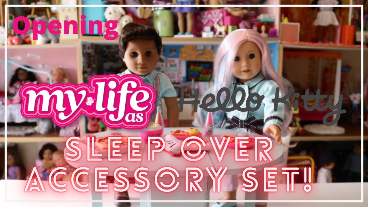 Opening My Life As X Hello Kitty Sleepover Accessory Set! - YouTube