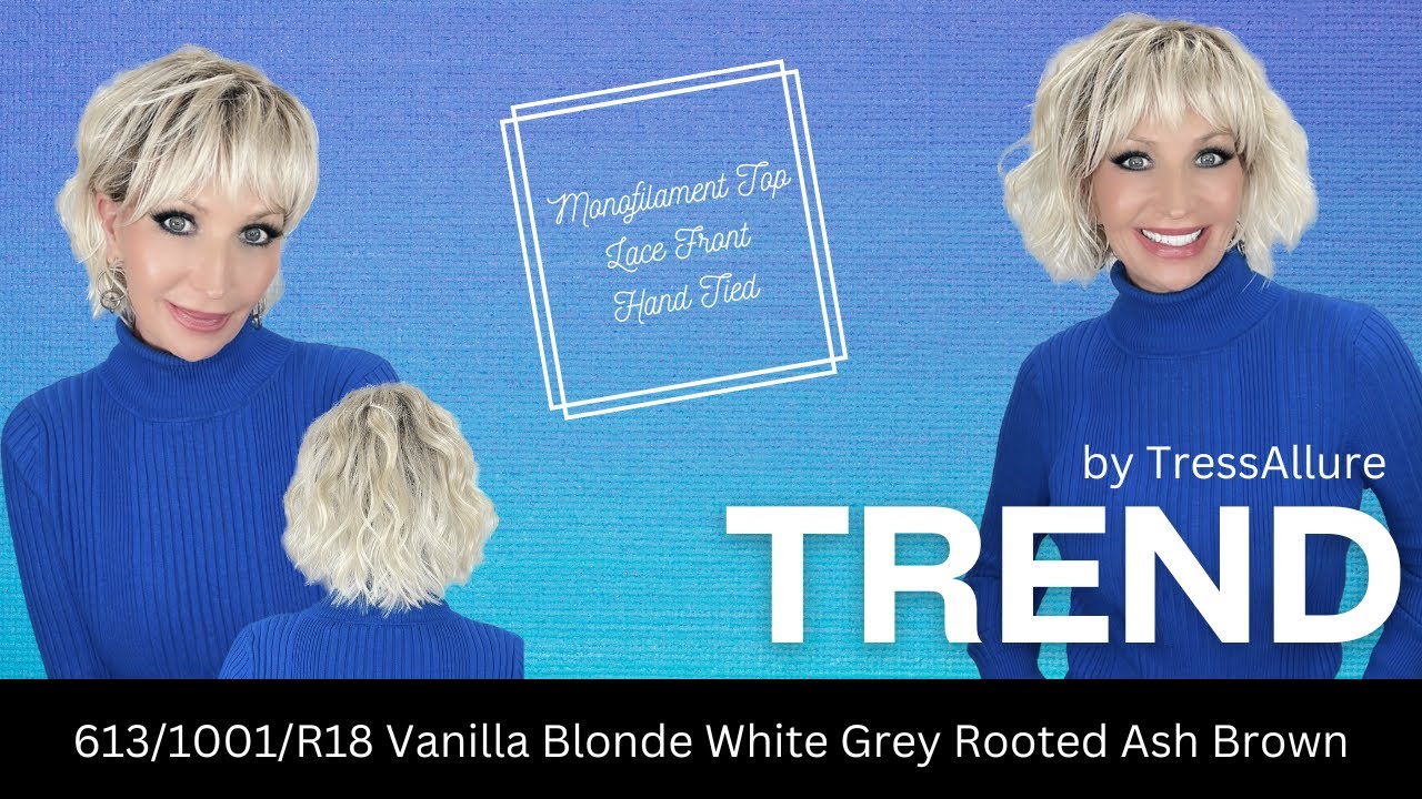 TREND Wig by TressAllure in the color 613/1001/R18 Vanilla Blonde White ...