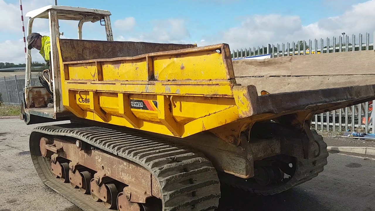 Lot 3636 Yanmar C60 6t tracked dumper - YouTube