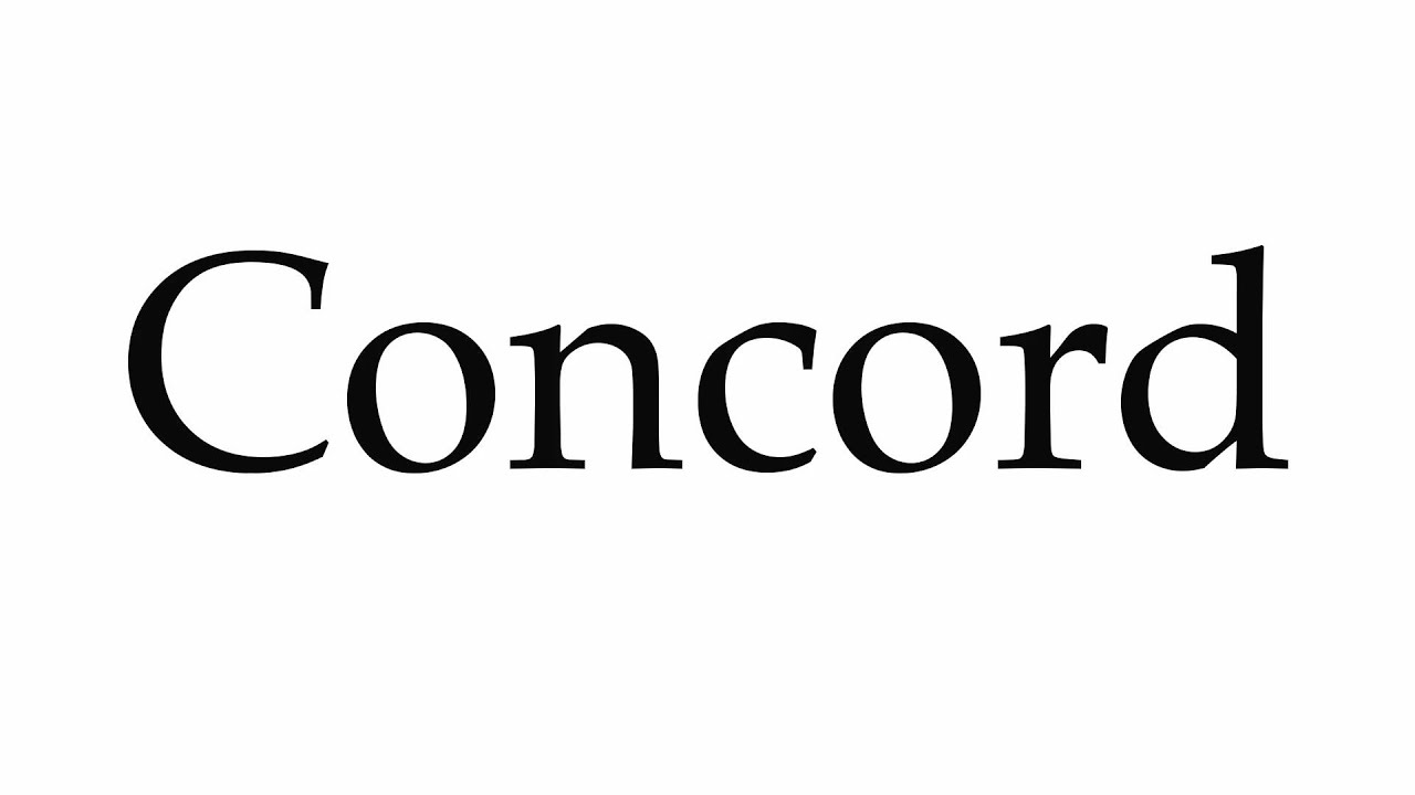 How to Pronounce Concord - YouTube