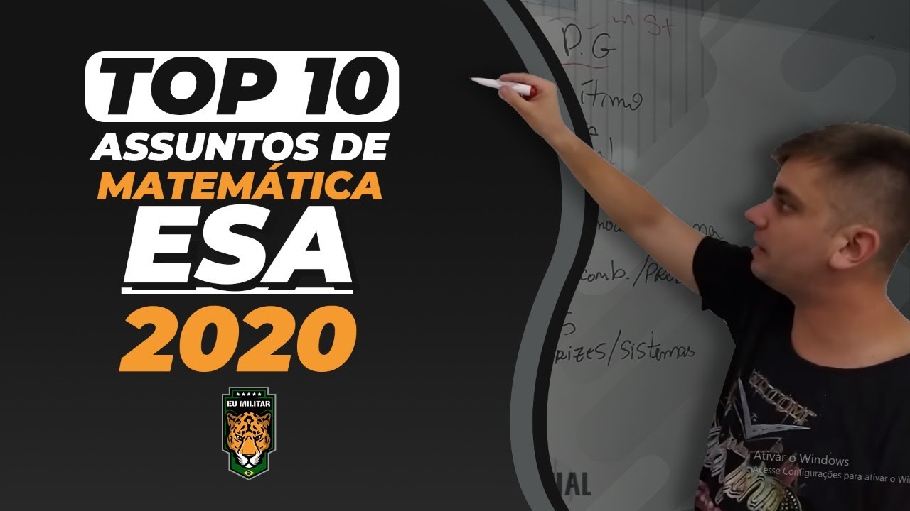 TOP 10 ASSUNTOS DE MATEMÁTICA PARA ESA 2020 | Eu Militar - YouTube