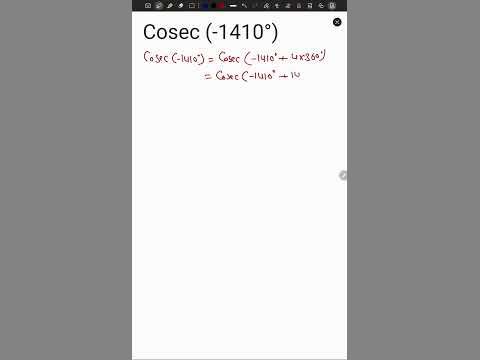 Trigonometry | ( Cosec -1410 ) | Class 11th Trigonometric function - YouTube