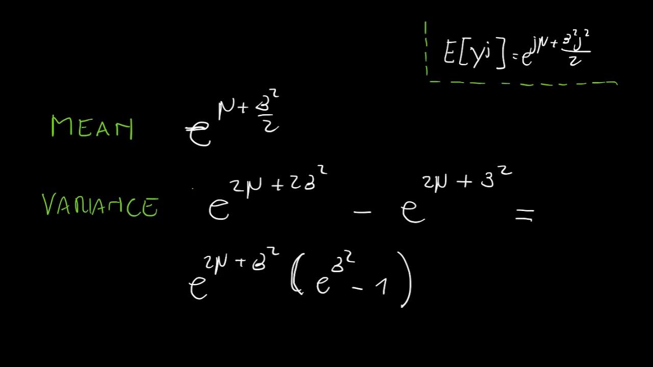 Lognormal distribution: moments - YouTube