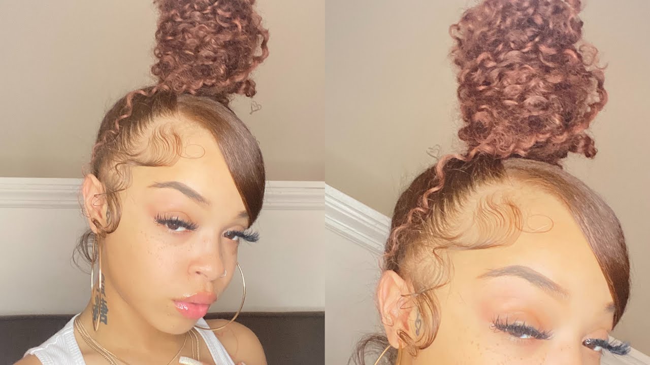 HIGH BUN w/ SWOOP BANG - YouTube