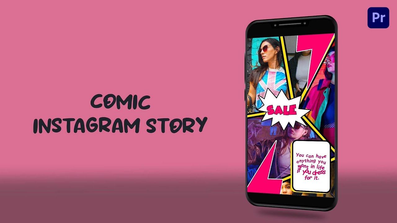 Funky Comic Instagram Story Premier Pro Template - YouTube