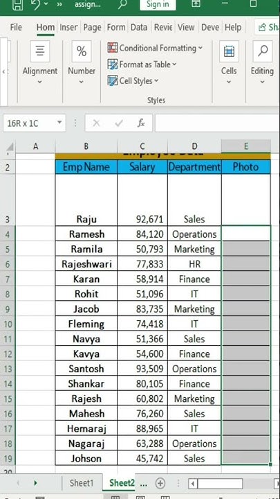 Employee Data in Excel | count 2 #nkexcelclasses #exceltutorial #excel #employee data count2 ...