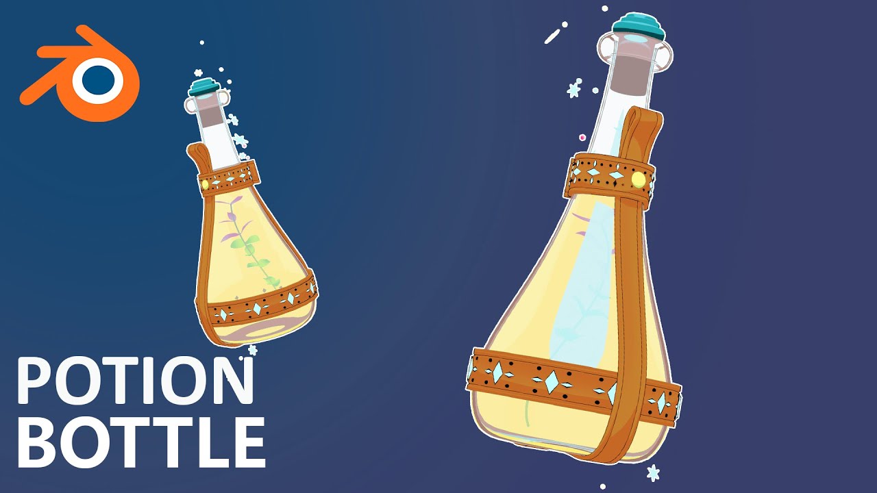 Making a Potion Bottle in Blender Anime style - YouTube