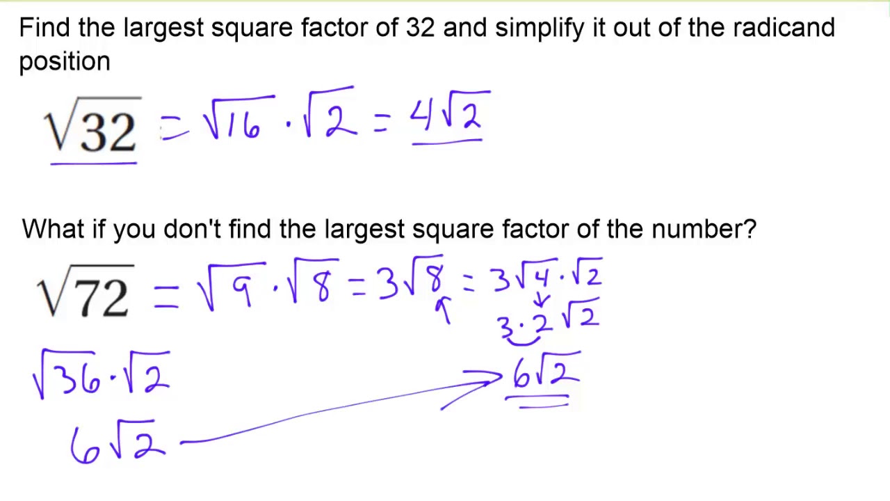 Simplify Radical Expressions (with variables) - YouTube
