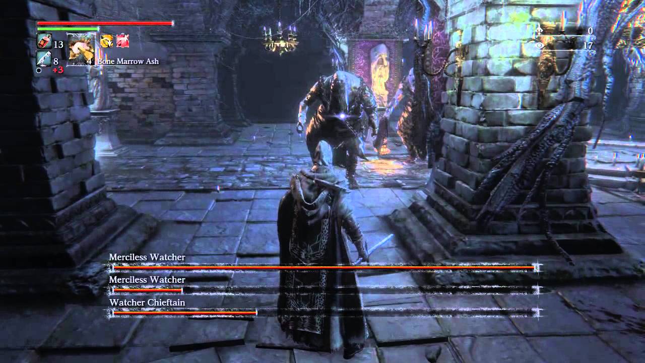 Bloodborne™ - Lower Pthumerian Labyrinth - Merciless Watchers - YouTube