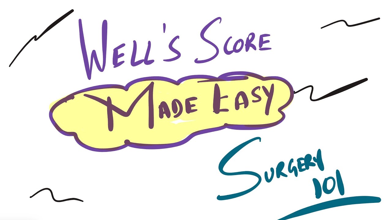 Wells Score for Pulmonary Embolism Made Easy - YouTube
