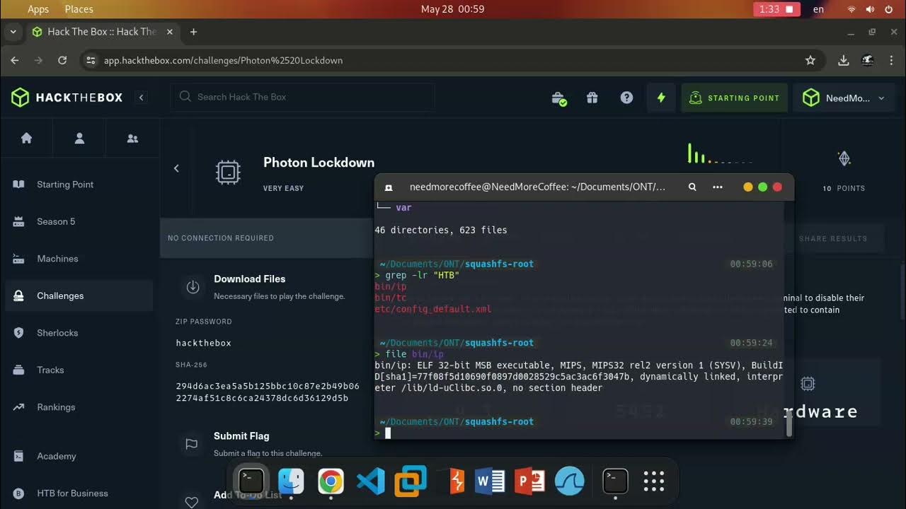 HACK THE BOX | CHALLENGES | Photon Lockdown - YouTube