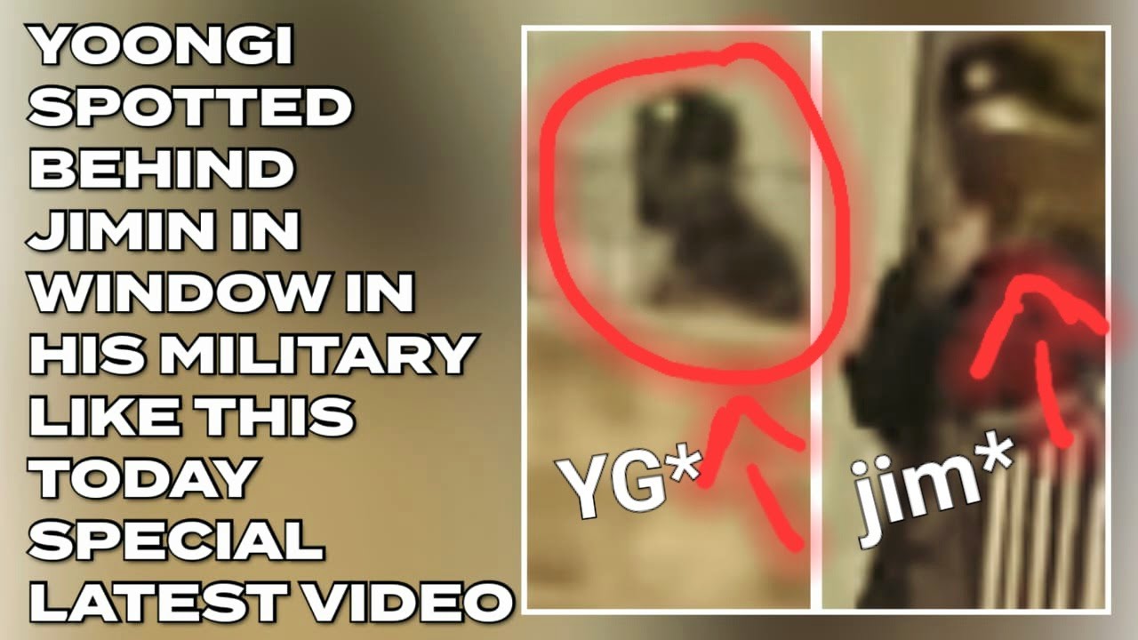 💋👀Yoongi Spotted Behind Jimin In Window In His Military Like This Today ...