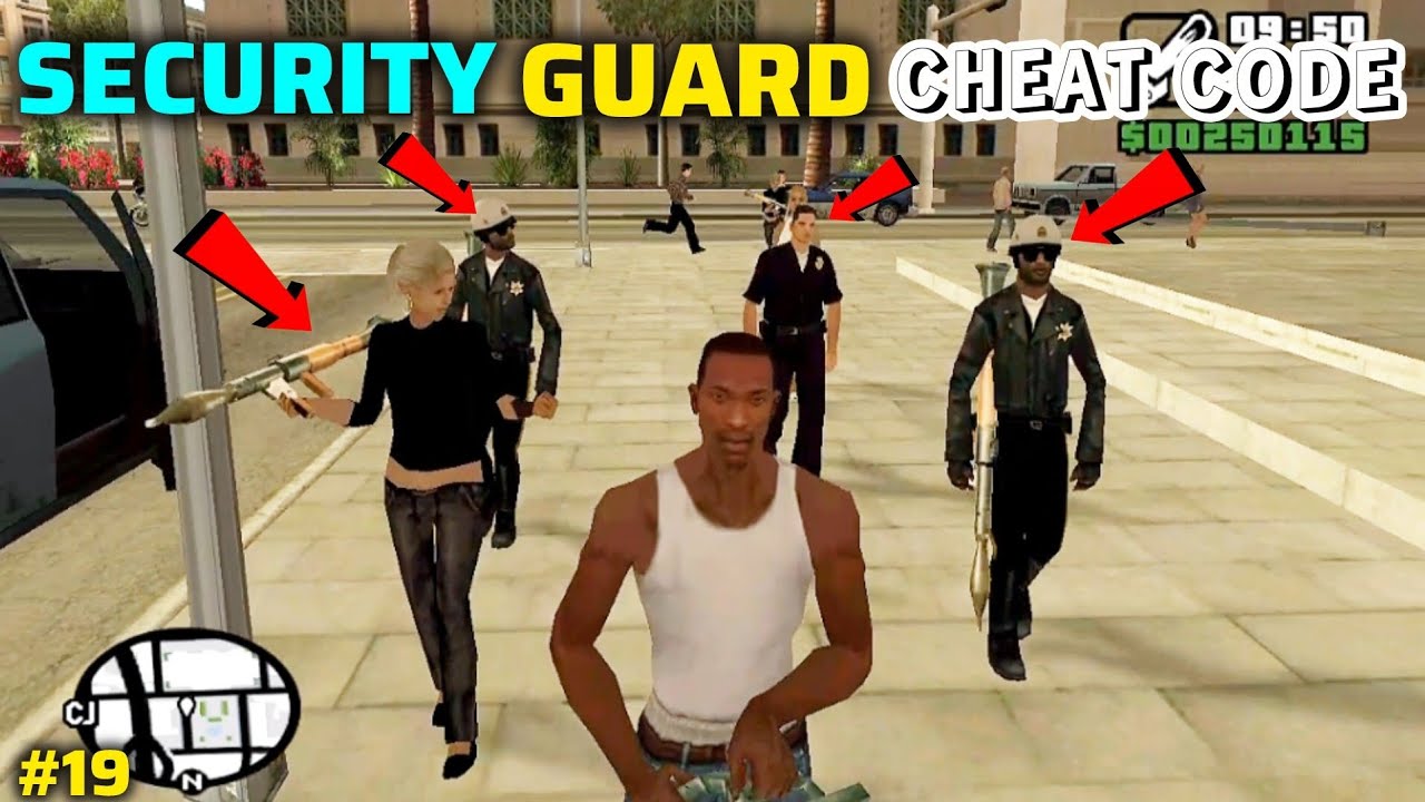 GTA SAN ANDREAS SECURITY GUARD CHEAT CODE #19 - YouTube