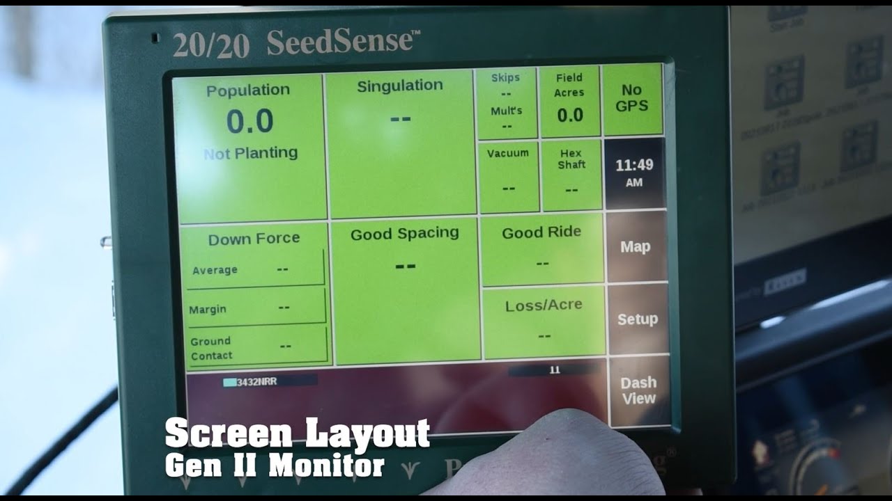 Precision Planting 20/20 Gen 2 Monitor - Screen Layout - YouTube