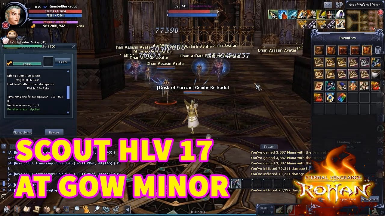 SCOUT HLV 17 AT GOW MINOR DUNGEON : OFFICIAL ROHAN ETERNAL VENGEANCE ...