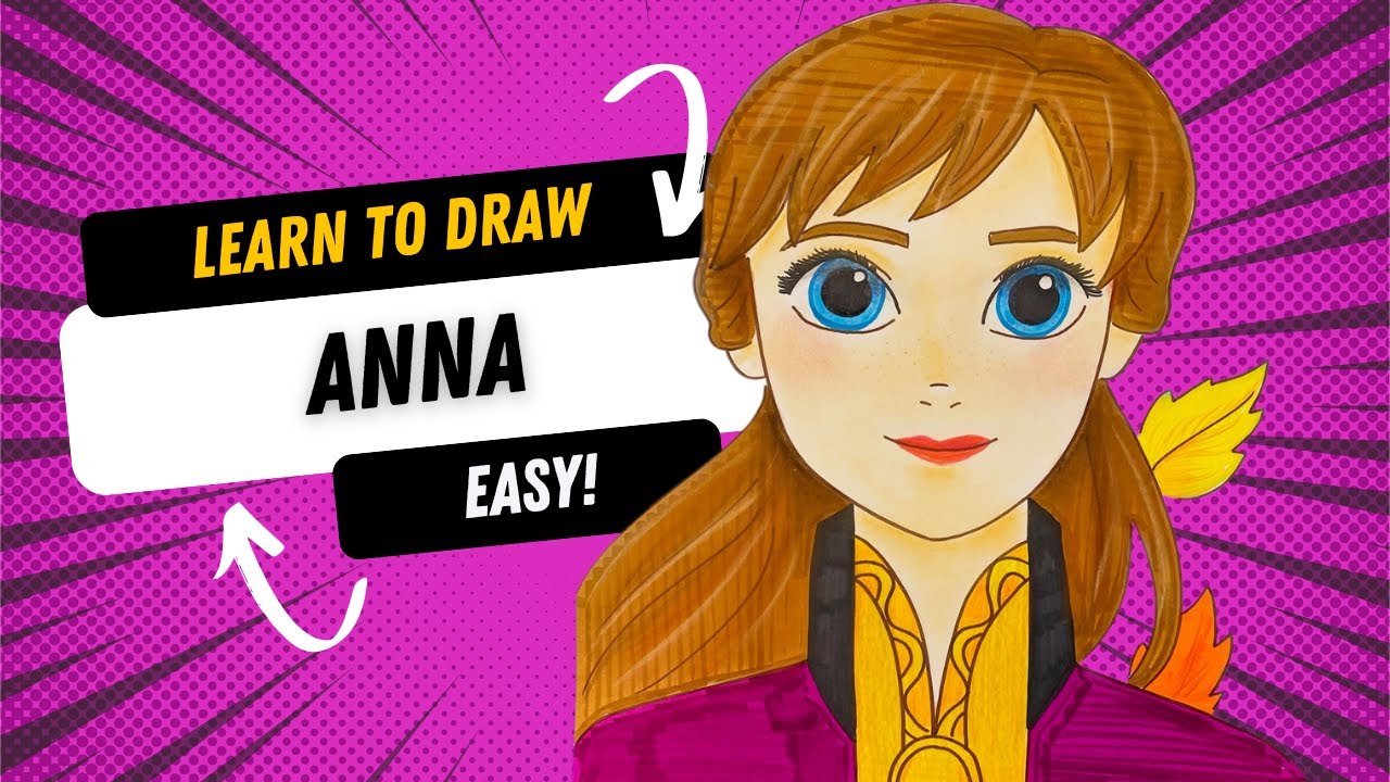 A is for Anna: Step-by-Step Frozen Drawing Tutorial for Kids! - YouTube