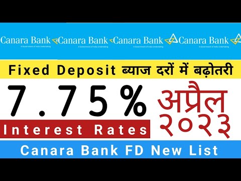 Fixed deposit interest rates of canara bank new list 05 April 2023 ...