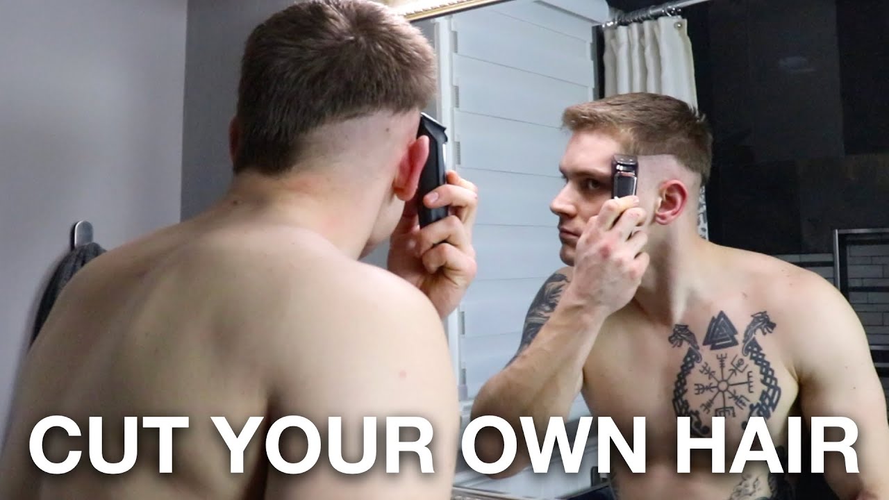 How to cut your own hair - Mens crew cut style haircut - YouTube