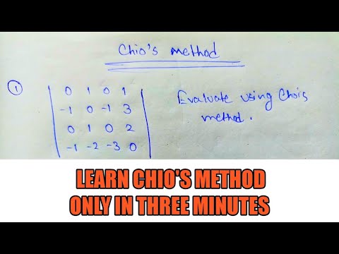 "Chios Method: Boost Your Math Skills with Determinant Magic" - YouTube