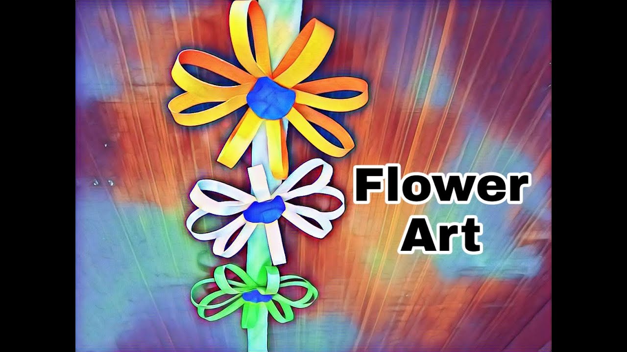 Tri Color Flower | Tri Color Craft | Flower Art - YouTube