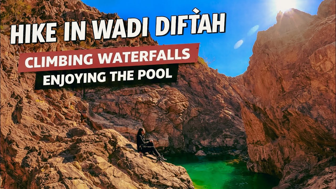 Epic Wadi Diftah Hike After Rain! 💦 2 Waterfalls Climb & Pool Adventure ...