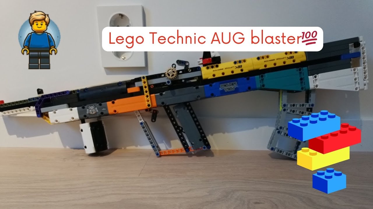 "LEGO Technic Rubber Band Blaster! 🎯 Creative AUG Build in Action ...