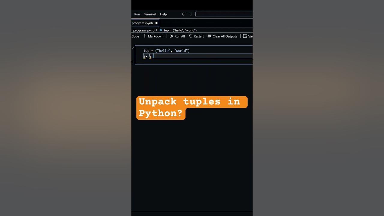 Quick Tuple Unpacking Python Shorts Python Programming Coding Tuple Youtube