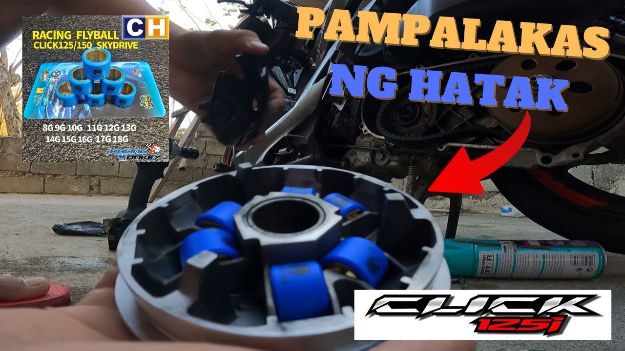 14 GRAMS RACING MONKEY FLYBALL INSTALLATION on HONDA CLICK 125i lumakas ...