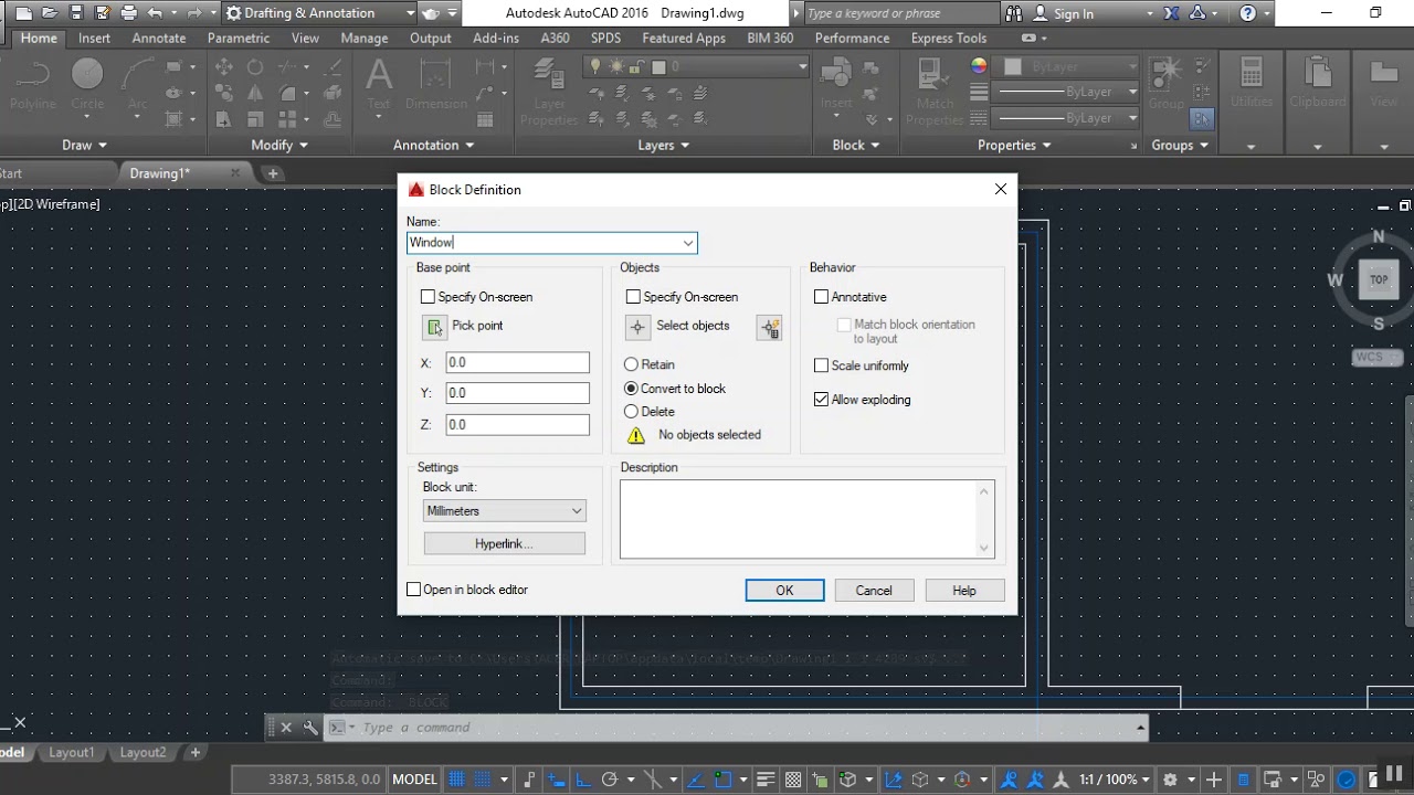 Autocad - Drawing Center Line and Walls - YouTube