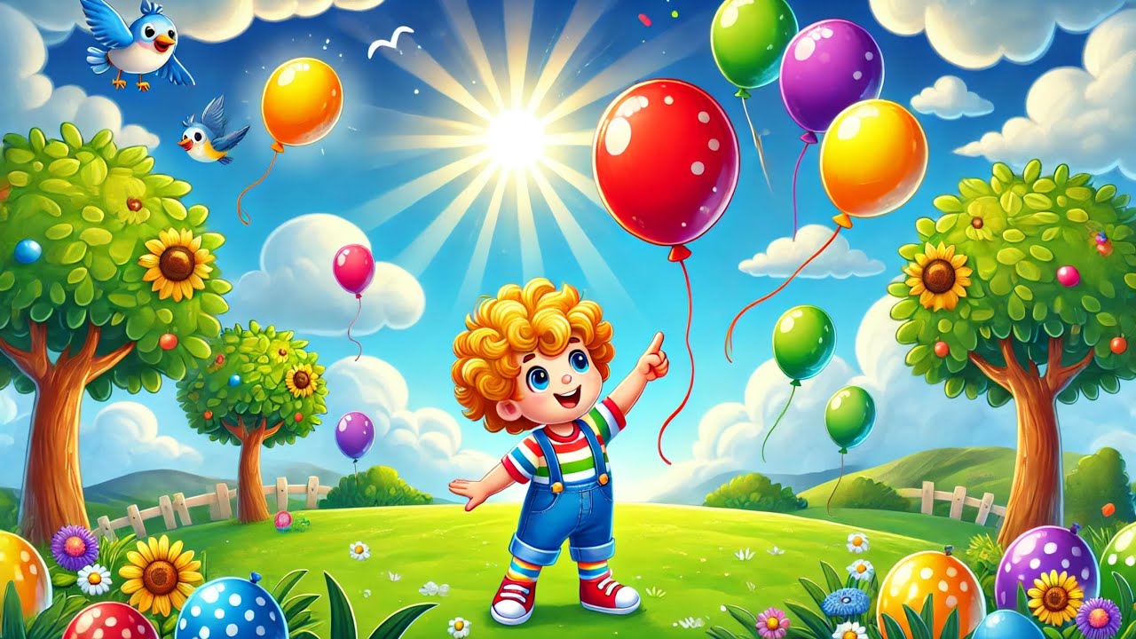 Colorful Balloons Song for Kids 🎈 Fun & Educational Children's Music 🎵 ...