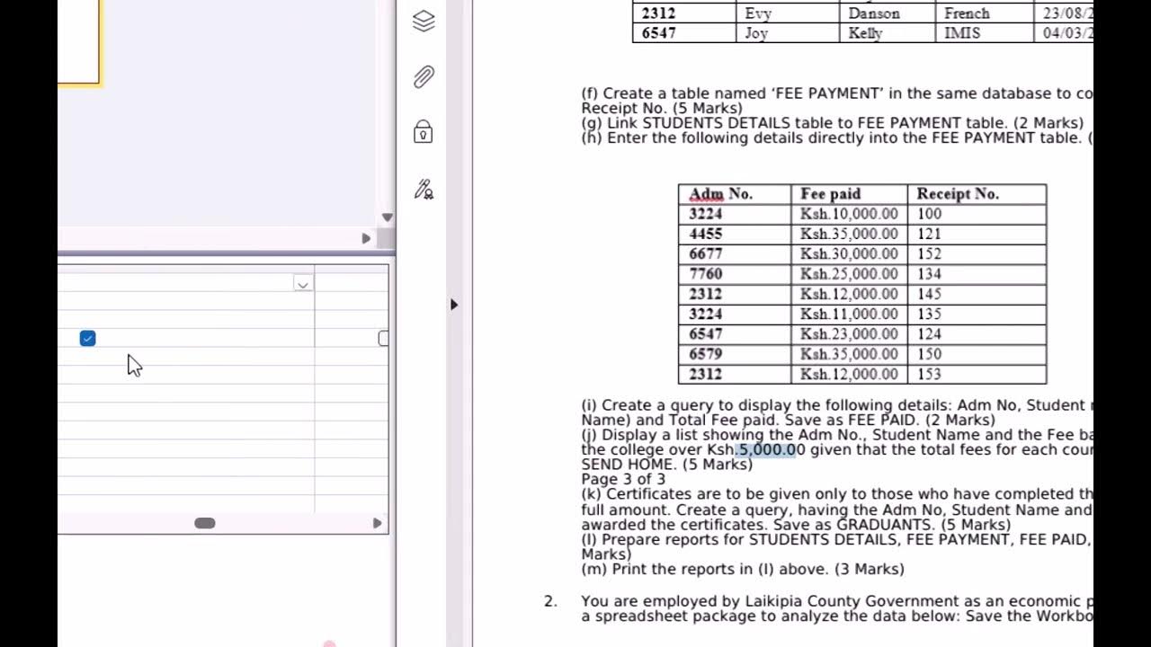 Database Practical Full 9: Mr Mutua|| Nyandarua College Fee Collection System - YouTube