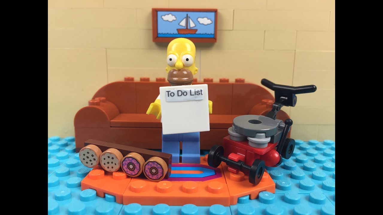 LEGO Simpsons Homer's To Do List - YouTube