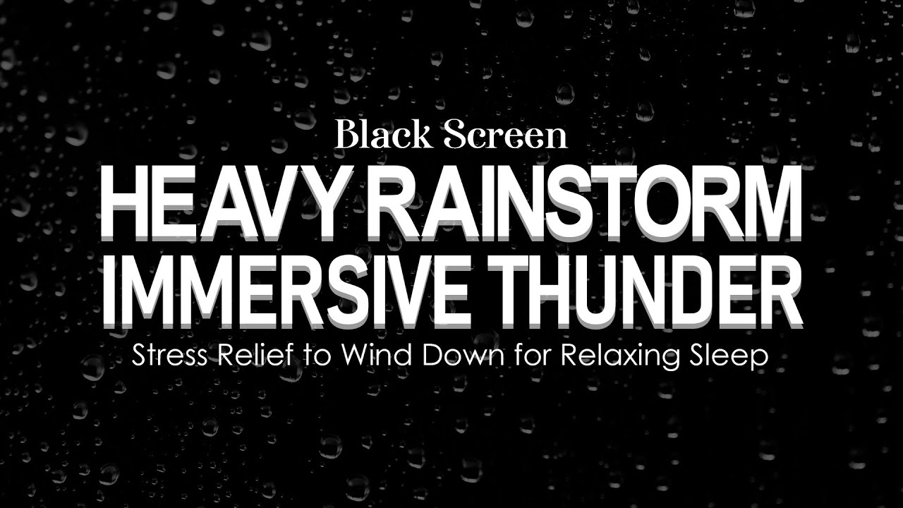 Immersive Thunder and Heavy Rainstorm at the Ocean _ Stress Relief to ...